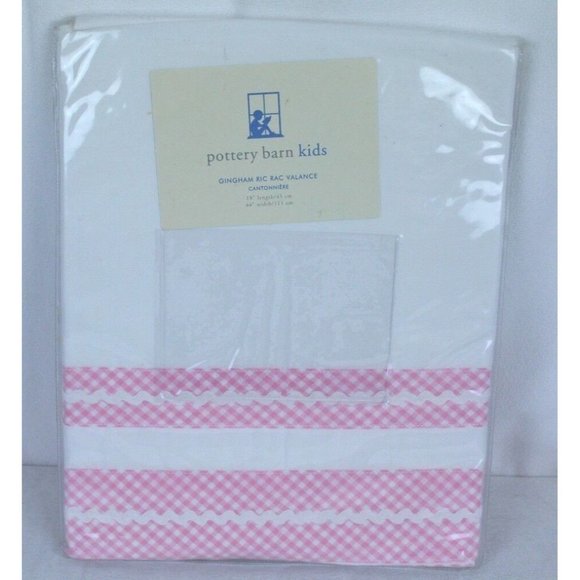 Pottery Barn | Accents | Pottery Barn Kids Gingham Ric Rac Valance Pole ...